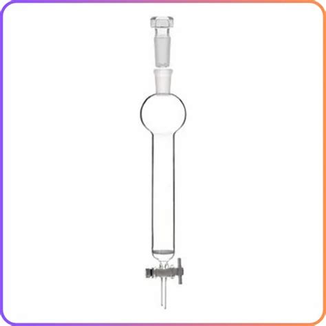 Glass Chromatography Columns 50 Length Cm 30 Mm With Integral Sintered Disc And Glass Key