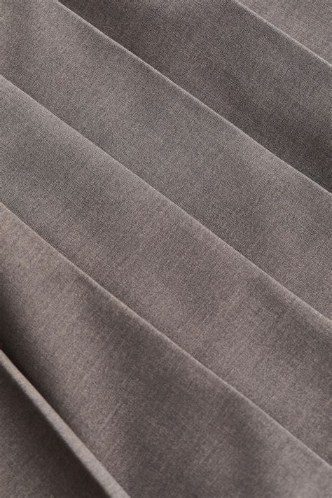 Pleated Mini Skirt Grey Marl Ladies Handm Gb