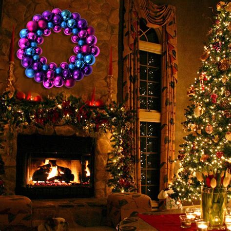 Christmas Wreath Ball Ornaments Shatterproof Front Grandado