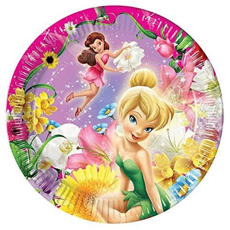 Disney 23 Cm Fairies Springtime Dinner Plates Disney Fairies Party