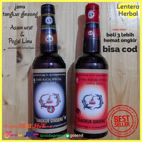 [ Promo ] Jamu Tangkur Ginseng Asam Urat And Pegal Linu 100 Jamu Asli Racik Jawa Bpom Jamu