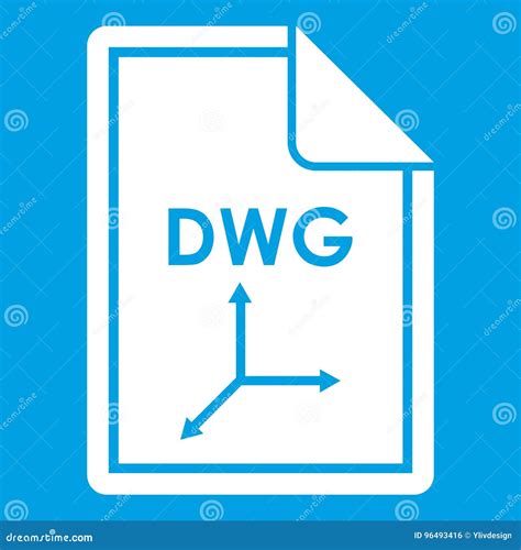 File Dwg Icon White Stock Vector Illustration Of Element 96493416