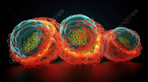Cell Division Process A 3d Rendering Background Human Cell Blood