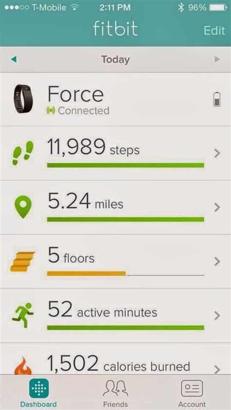 Keep Moving Tee Fitbit Force Review