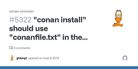 Conan Install Should Use Conanfiletxt In The Current Directory By