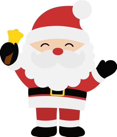 Funny Santa Claus Holding A Bell Illustration 12884278 Vector Art At
