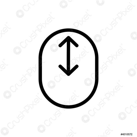 Scroll The Screen Icon Vector Isolated Contour Symbol Illustration Stock Vector