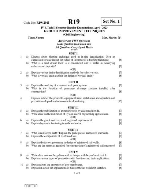 Ground Improvement Techniques April 2023 Pdf