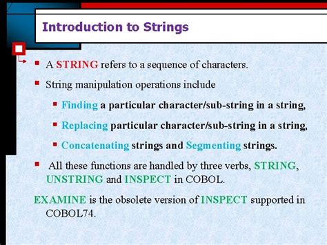 Ibm Mainframes Cobol Training Class7 Introduction To Strings