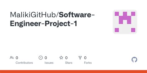 Github Malikigithubsoftware Engineer Project 1