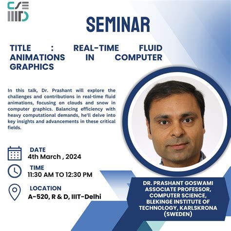 Techtalk Seminar Cseiiitd Realtime Fluidanimation Computergraphics Department Of