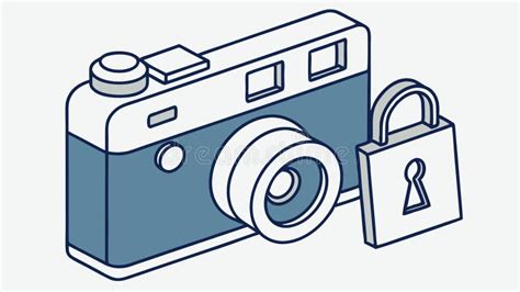 Broken Lock On Camera Data Breach And Security Threat Vector Vector Design Generative Ai Stock