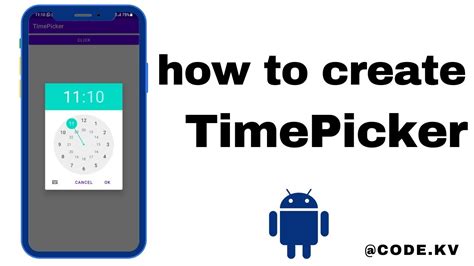 How To Create TimePickerDialog In Android Studio TimePickerDialog Codekv Kushvyas YouTube