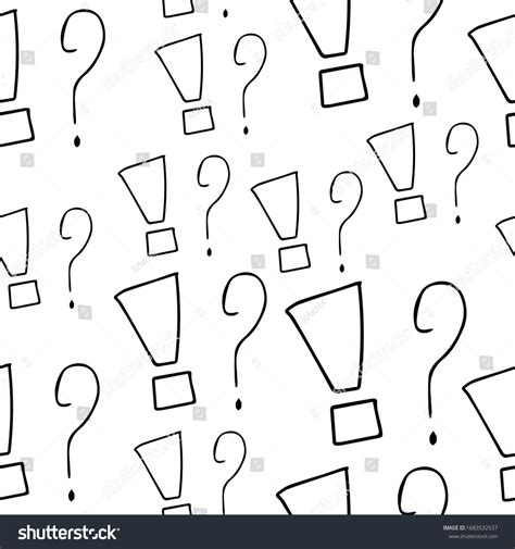 Question Marks Exclamation Mark Seamless Pattern Stock Vector Royalty Free 1683532537