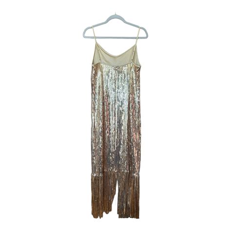 Nanette Lepore Art Deco Sequin Cocktail Fringe Flappe Gem