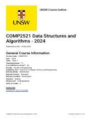 Master Data Structures & Algorithms: COMP2521 Course Guide 2024 | Course Hero