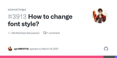 How To Change Font Style Ocornut Imgui Discussion 3913 GitHub