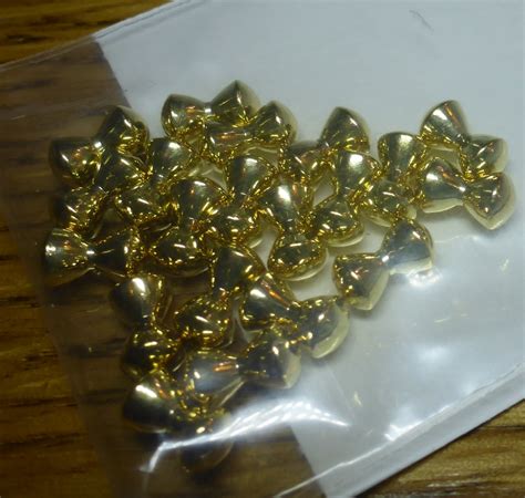 Brass Dumbbell Eyes Gold 20 Pcs Troutlore Fly Tying