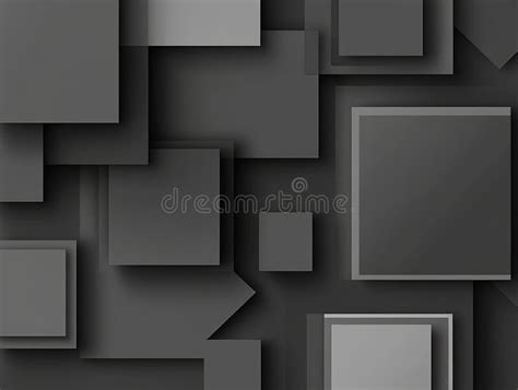 Layered Abstract Design With Grayscale Squares Stock Illustration Illustration Of Geometric