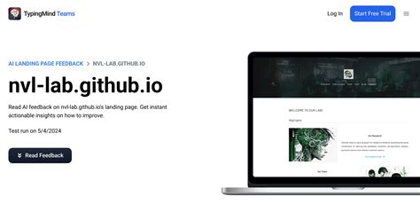 Ai Landing Page Feedback For Nvl