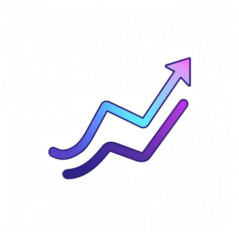 Indigo Rising Graph Premium Ai Generated Image