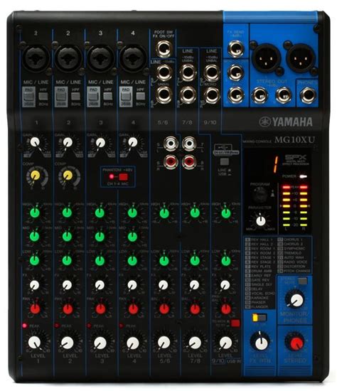 Yamaha MG10XU 10-channel Mixer with USB and FX - Limelight Music