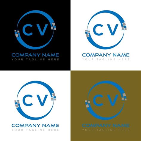 Premium Vector Cv Initial Modern Logo Design Vector Icon Template