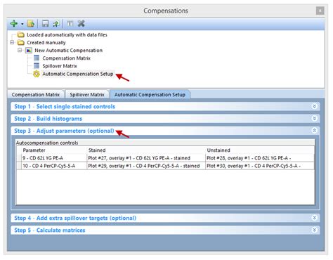 automatic compensation optional steps 3 and 4