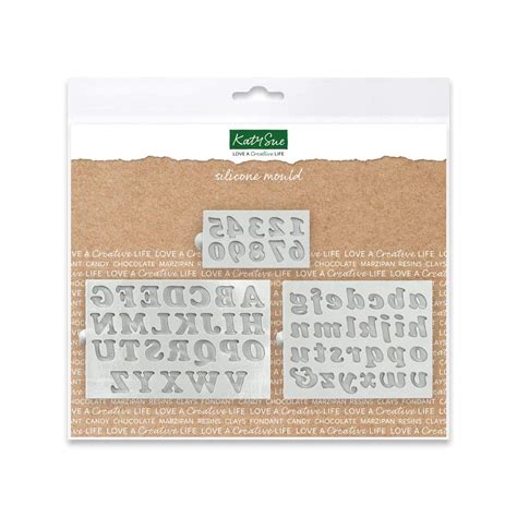 Katy Sue Mould Basic Italics Alphabet And Numbers Set3 Cake Craftcake