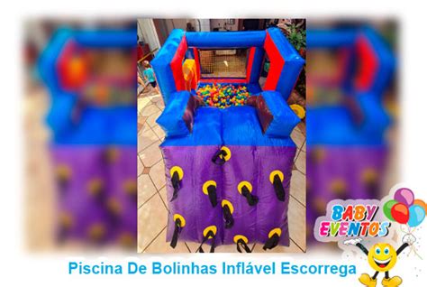Piscina De Bolinhas Inflável Escorrega Baby Eventos