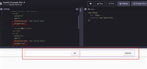 Vuejs How To Position Element Within A Column To End Vuetify