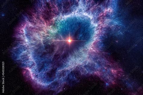 銀河 宇宙 星雲 星 惑星 神秘 オーロラ 素材庫插圖 Adobe Stock