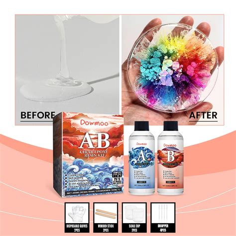Crystal Clear Epoxy Resin Kit Art Resin And Hardener Kit No Bubble