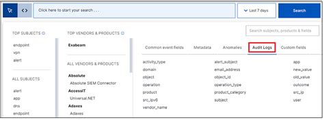 Visualizations In Audit Logs Exabeam Documentation Portal