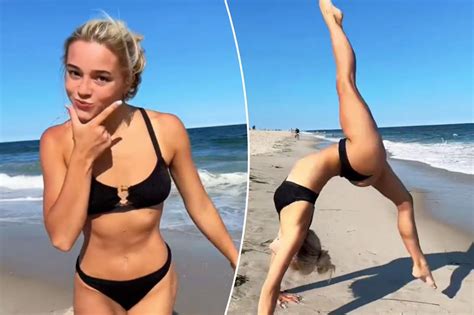 Olivia Dunne Takes To The Sand For Beachnastics In Bikini