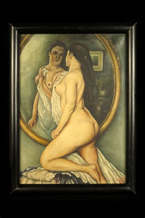 ANCIEN PORTRAIT NU JEUNE FEMME 1919 PEINTURE HUILE FRENCH ANTIQUE OIL