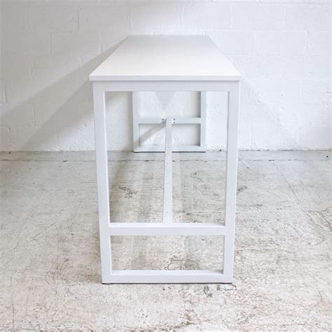 White Rectangular High Table White Bar Table White Poseur Table