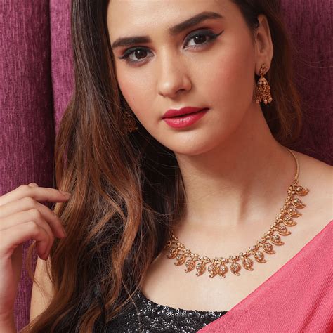 Zeel Antique Necklace Set Indian Jewelry Sets Gold Necklace Set