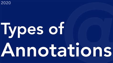 Java Annotations Types Of Annotations YouTube