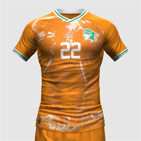 Ivory Coast AFCON 2023 Home Concept Kit FIFA Kit Creator Showcase