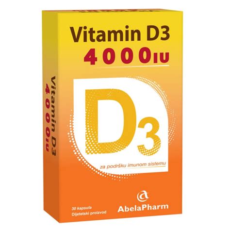 Vitamin D3 4000 IU 30 kapsula, Abela Pharm | BENU.RS