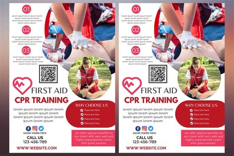 Cpr Health Flyercanva First Aid Flyerhealth Poster Editable Flyer diy Flyer Nursedigital Clinic ...