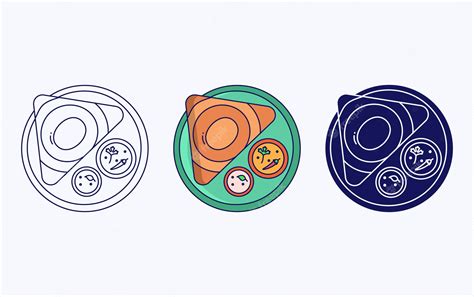 Premium Vector Masala Dosa Fine Dining Icon