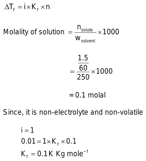 Dissolving G Non Volatile Solute Molecularmass In G Of A Solvent Reduces