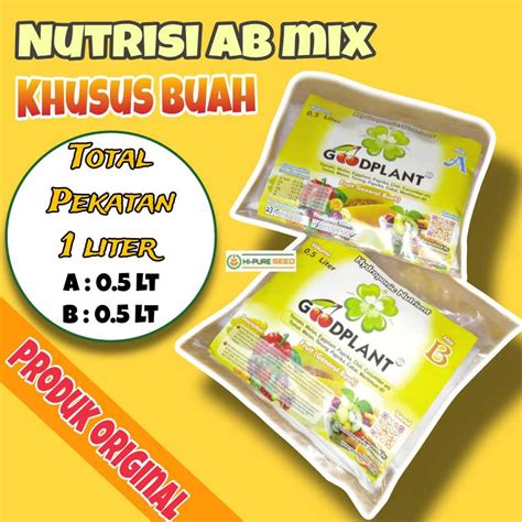 Jual Nutrisi Pupuk Hidroponik AB Mix KHUSUS BUAH Merk GOODPLANT Untuk