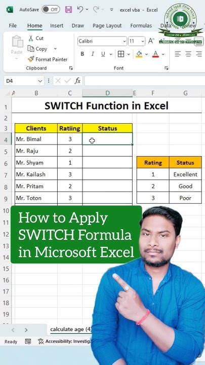 Switch Formula In Excel 💯 Exceltricks Msexcel Shortcuts Shorts