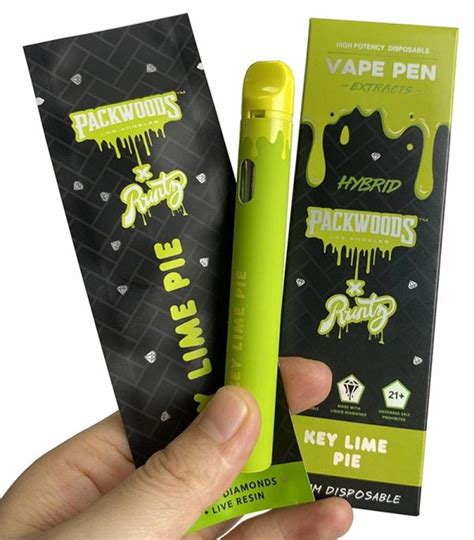 Wholesale E Cigarette 1ml 1g Packwoods X Runtz V3 Empty Vape Disposable