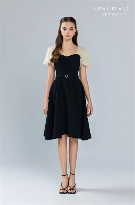 Carol Dress Noar Blanc