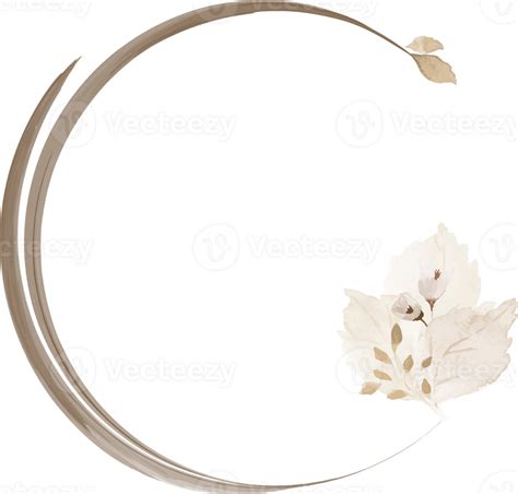 Watercolor Leaves Wreaths Frame 29955923 PNG
