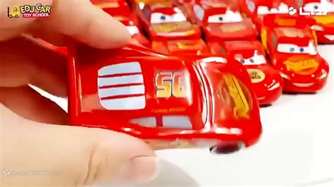 کارتون ماشین های مک کویین قرمز در اندازه های مختلف ماشین بازی کودکانه پسرانه